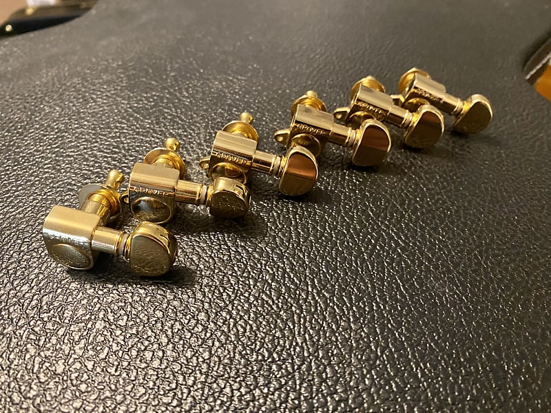 Grover Mini Rotomatic 6 Per Side Tuners - Gold Finish - | Reverb UK