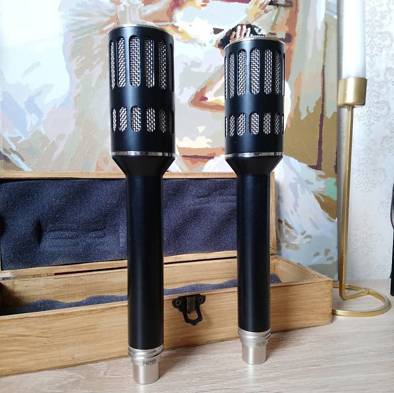 Neumann RFT Gefell PM750 P48 Vtg Condenser Microphones pair | Reverb