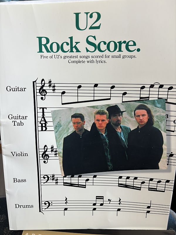 U2 Rock Score - scored for a band - with lyrics Hal Leonard | Reverb