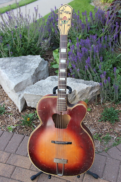 Kay 17 inch Jumbo Archtop with sound hole and cutaway | Reverb UK