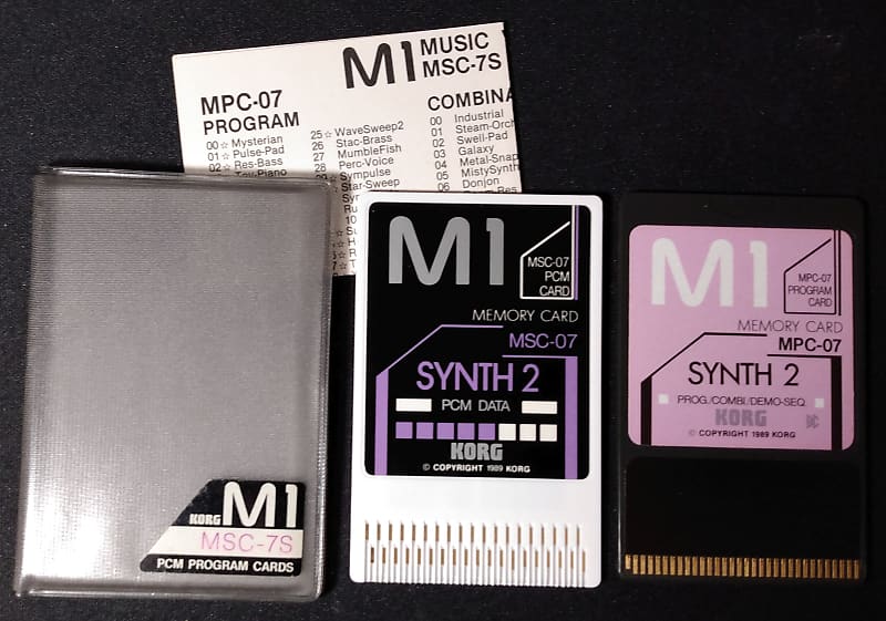 KORG M1 MSC-07MPC-07 SYNTH 2 PCM Program Memory Card Set | Reverb