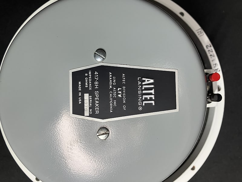 Altec 417-8H 8 ohm 12" speaker 1970s | Reverb