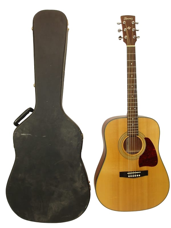 Ibanez AW70 Acoustic Guitar, Natural Low Gloss w/ Case | Reverb
