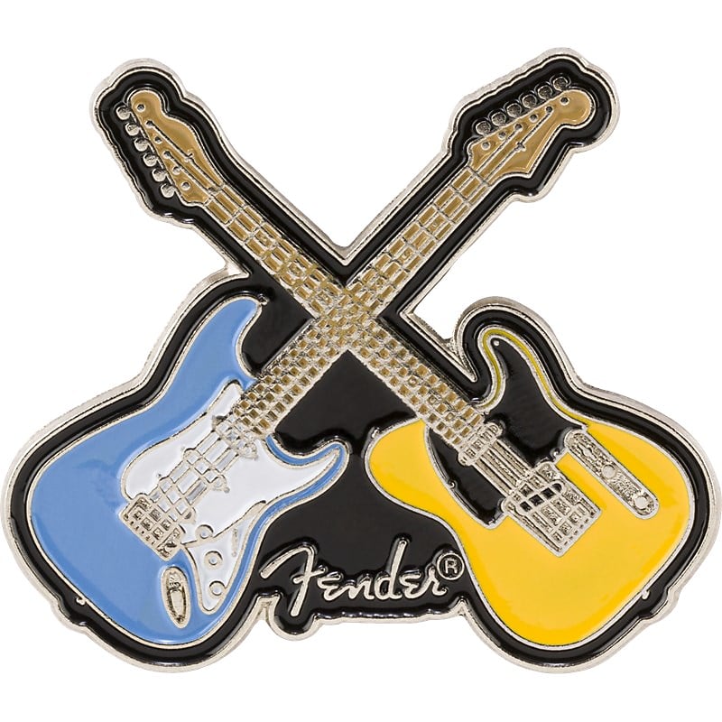 Fender Crossed Guitars Enamel Pin Reverb