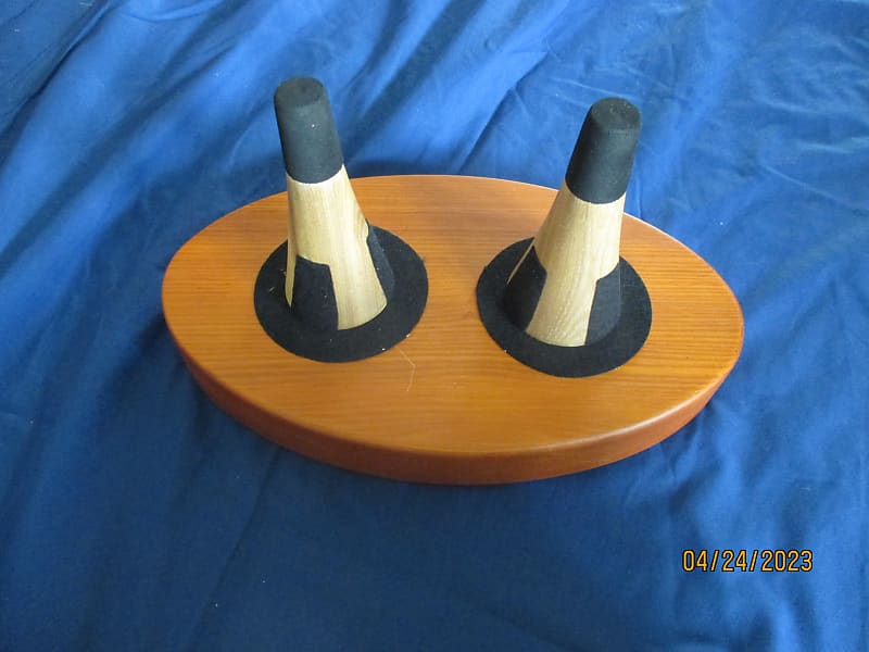 Wood clarinet stand for 2 clarinet. Custom made | Reverb