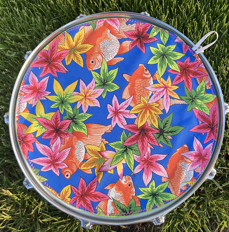 14" reversible cloth drum cover - partial mute - dampener - | Reverb