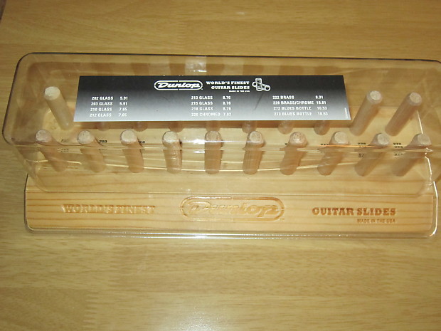 Dunlop Empty Guitar Slide Display with Protective Lid SR20 | Reverb