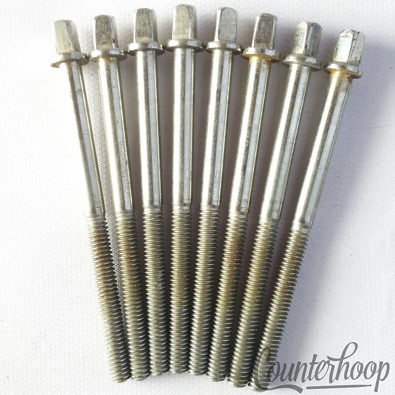 *Leedy 8x Tension T-Rods 3 1/8" Snare Drum/Floor Tom Nickel | Reverb