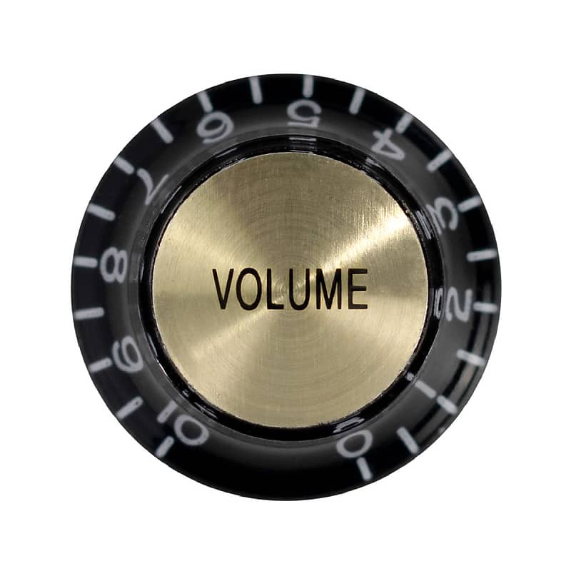 Mojotone Top Hat Volume Knob (Black/Gold) | Reverb