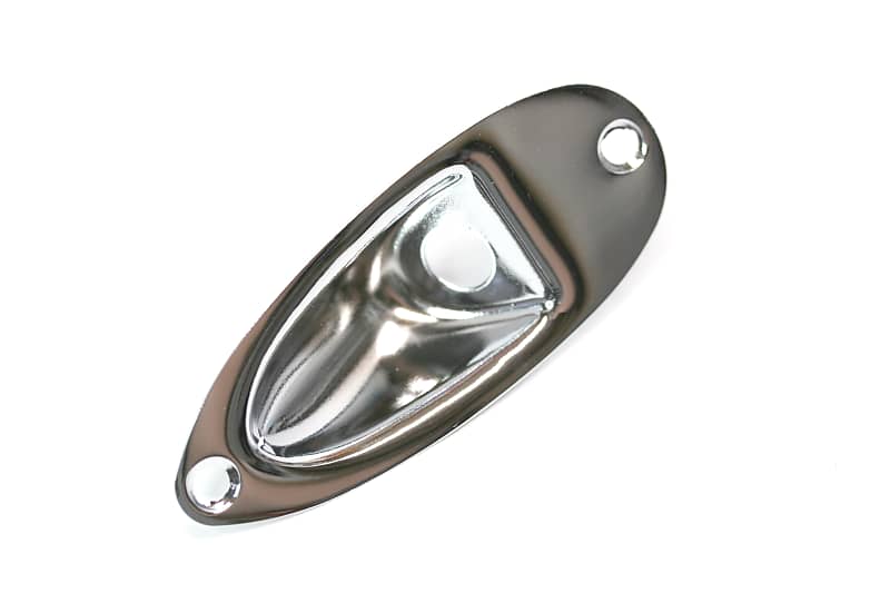 Brio Jack plate for Strat®, with mounting screws Chrome | Reverb