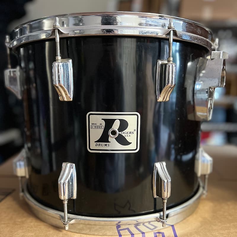 Rogers Big R Vintage Black 15x12 Tom Drum | Reverb