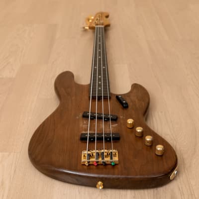 1990s Moon JJ-4 Jazz Bass Vintage Fretless Bass Walnut & | Reverb