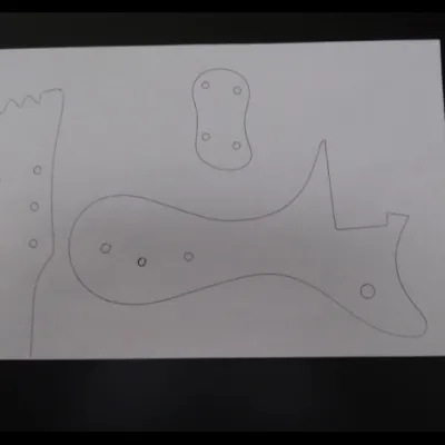 Basswood Mosrite Ventures Style body Project & headstock | Reverb