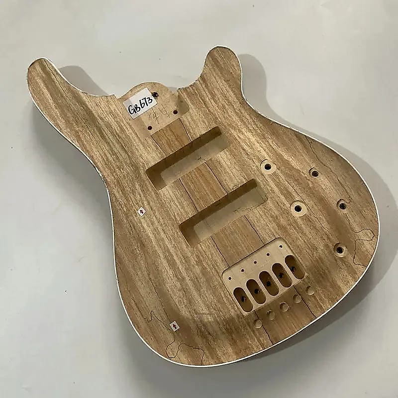 5 String Bass Basswood Body with Quilted Maple Top | Reverb