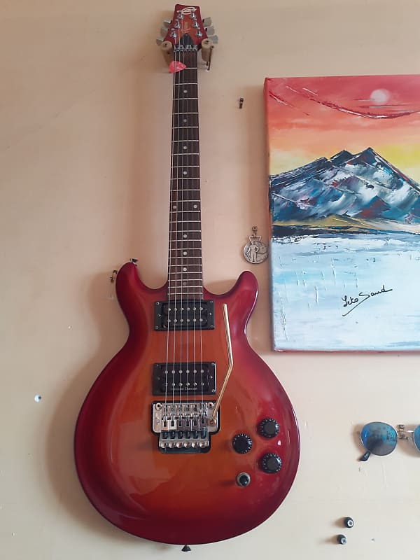 Lag Roxane Floyd Custom Shop 1997 Cherry Sunburst | Reverb Australia