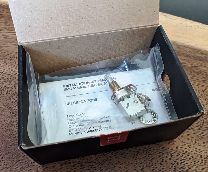 EMG 25k Push/Pull Pot 25k Ohm Potentiometer, Volume Or | Reverb UK