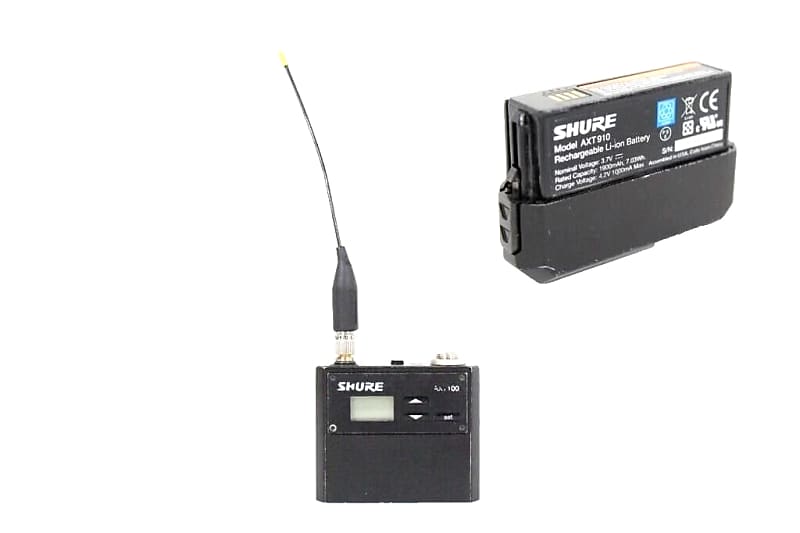 Shure AXT100 G1 Bodypack Transmitter (470-530 MHz) W/AXT910 | Reverb