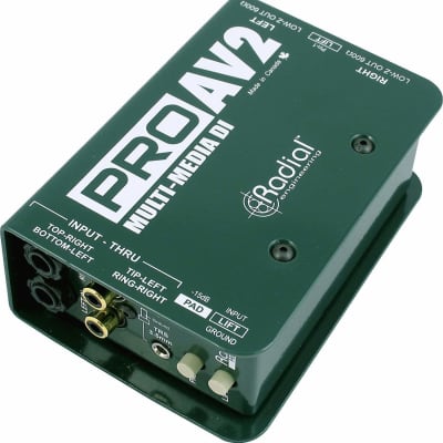 Radial ProAV2 2-channel Passive A/V Direct Box Bundle with | Reverb