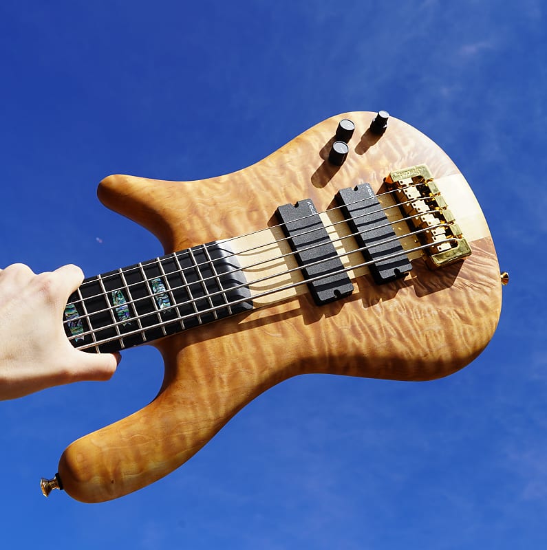 Spector USA NS-5XL - Oil Vintage Amber 5-String Electric Bass | Reverb