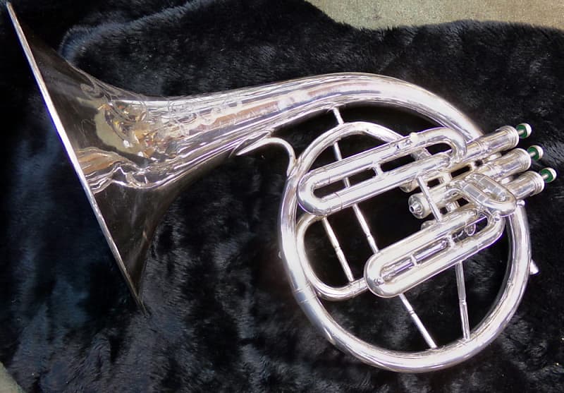 Buescher True-Tone 4-key mellophone 1920's - silver | Reverb