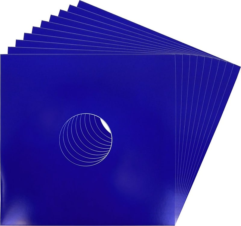 (10) 12JWBLHH 12" Glossy Blue Record Jackets with Hole LP | Reverb