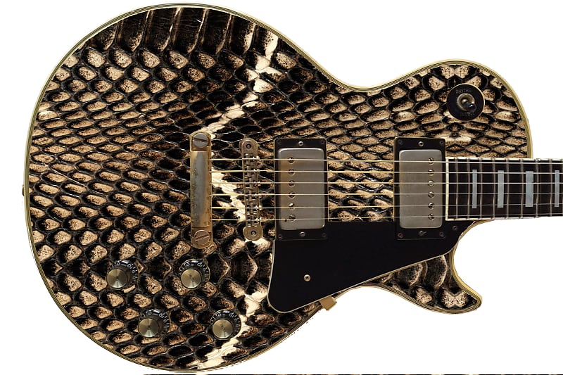 Sticka Steves Guitar Skin Axe Wrap Re-skin Black Cobra Snake | Reverb