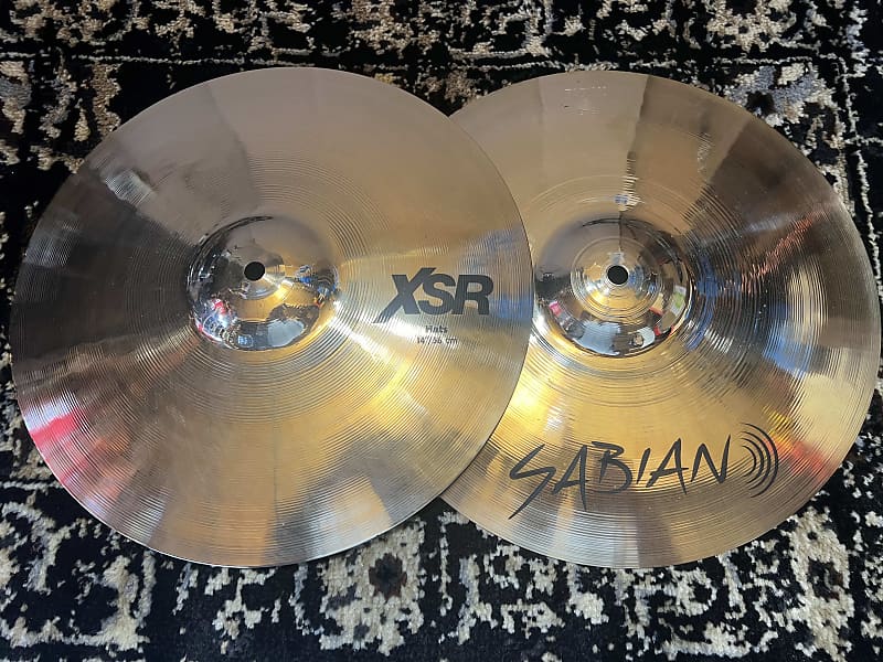 Sabian 14" XSR Hi-Hat Cymbals (Pair) - Brilliant | Reverb