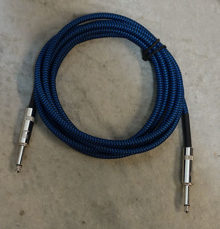 D'Addario 10' instrument cable blue/black | Reverb
