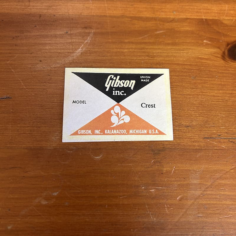 1970's Gibson Crest Soundhole Label N.O.S. | Reverb