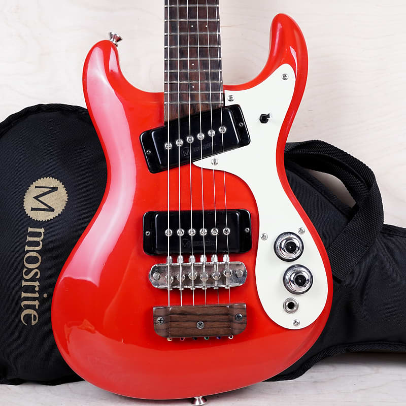 Mosrite Mini Guitar Red Made in Japan MIJ w/ Bag | Reverb