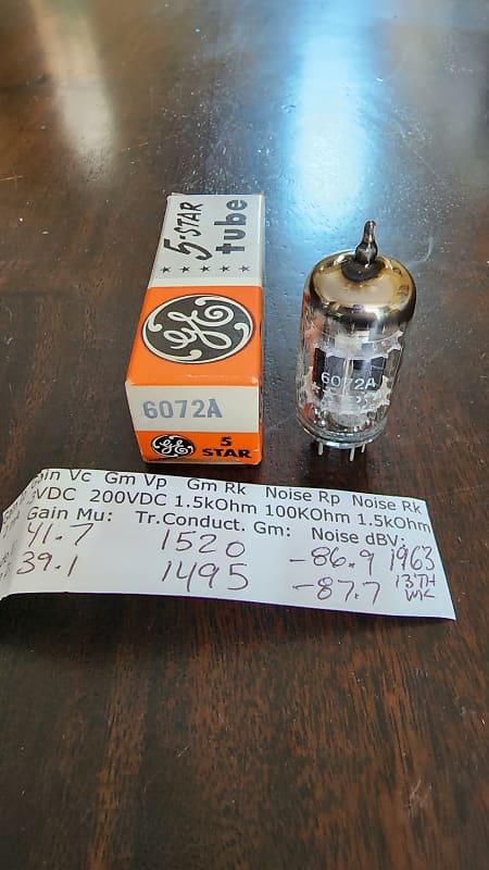 GE 1963 6072 A 5 Star Tube Orig. Box Triple Mica Black | Reverb