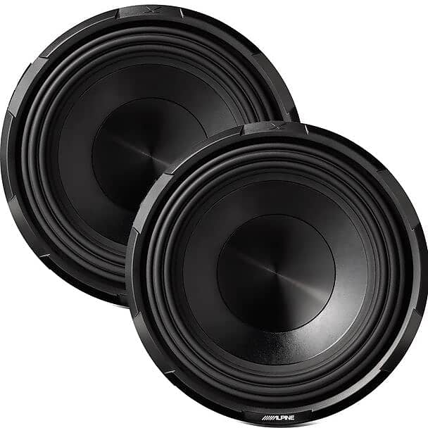 2 Alpine X-W12D4 12-Inch Dual 4 Ohm Subwoofer Bundle | Reverb