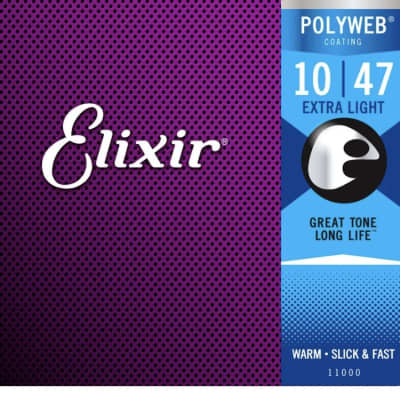 Elixir 11025 Polyweb 80/20 Bronze Acoustic Guitar Strings - | Reverb