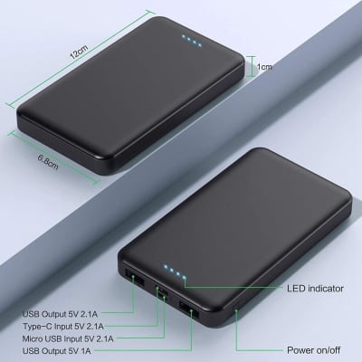 Portable Charger Power Bank 10000Mah【2 Pack】 Ultra Slim | Reverb