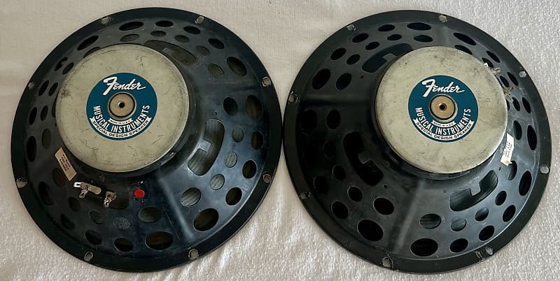 Nice Pair of Original Fender 12" Oxford 1974, Black, Vintage, | Reverb