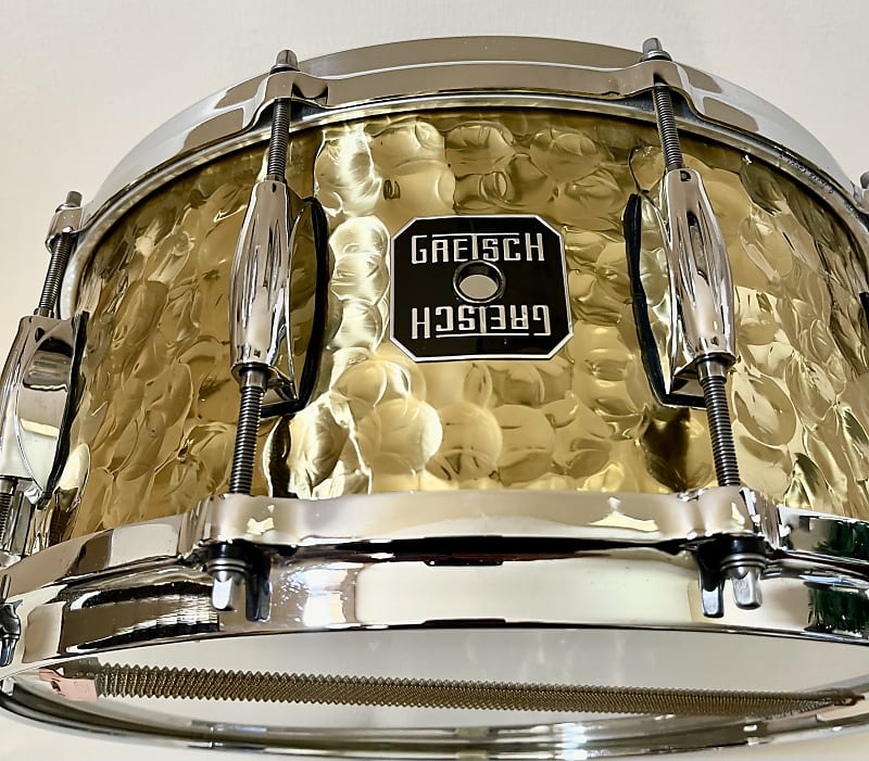 Gretsch S1-6514-BRH Full Range Series Hammered Brass 6.5x14" | Reverb