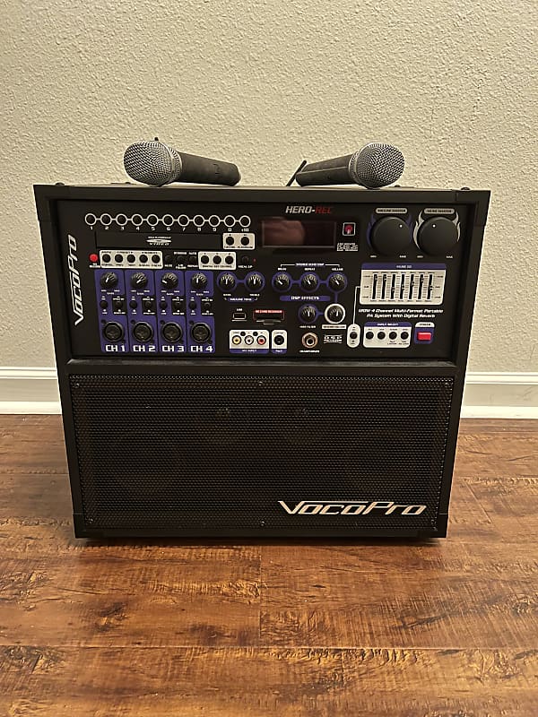 VocoPro HERO-REC Portable PA System w 2 Wireless Microphones | Reverb