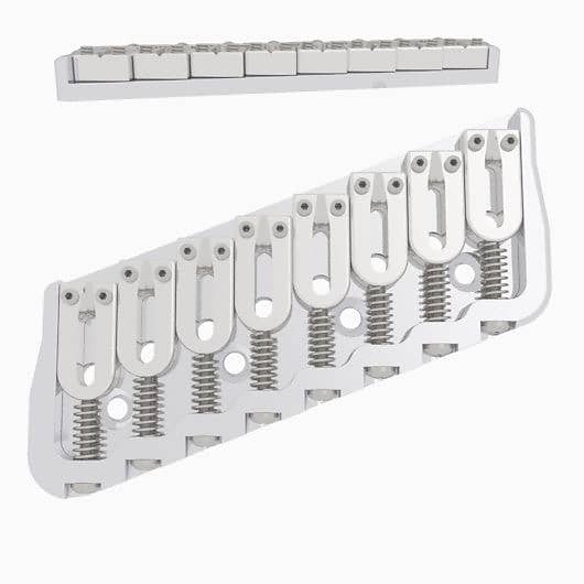 Hipshot 8-String Multi-Scale Guitar Bridge - Chrome - .175" | Reverb