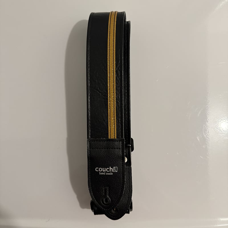Couch Black & Gold Racer X Guitar Strap | Reverb