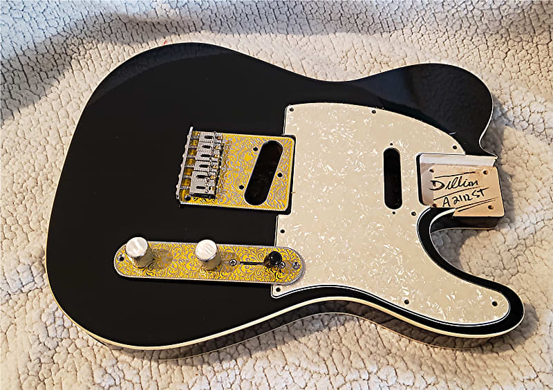 Jet black body . Bound on both sides. Made for a Tele neck. | Reverb