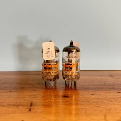 1959 Amperex ECC88 6DJ8 D-Getter Bugle Boy Tubes, Matched | Reverb