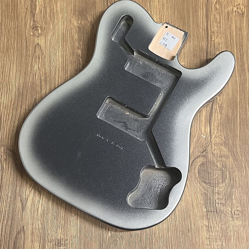 Tele 72 Style Guitar Body | Dual Humbuckers | Black w/ Silver | Reverb