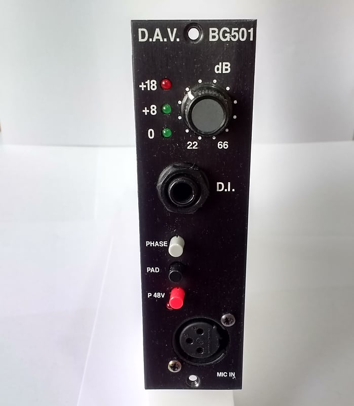 DAV Electronics BG501 - 500 Series Mic Preamp with DI | Reverb