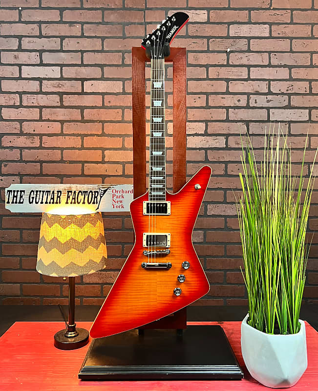 Hamer Standard STDF (Explorer) Cherry Sunburst Flame Top, | Reverb