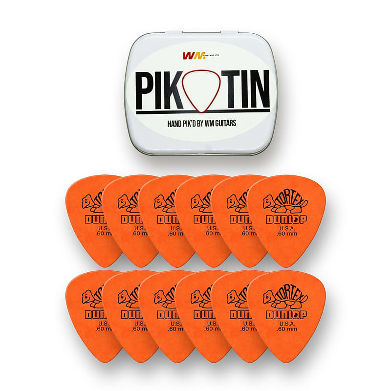 PikTin by WM Guitars 12x Dunlop Tortex Standard Picks | Reverb