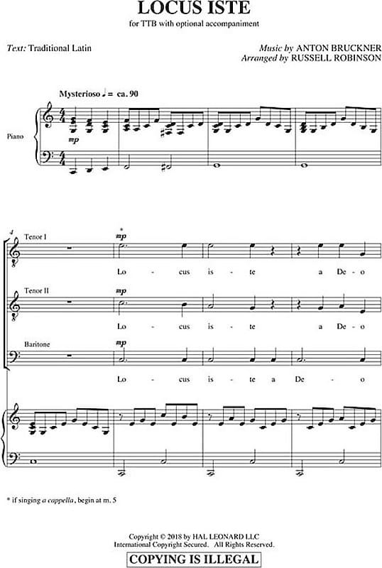 Locus Iste - Brothers, Sing On! - Jonathan Palant Choral | Reverb