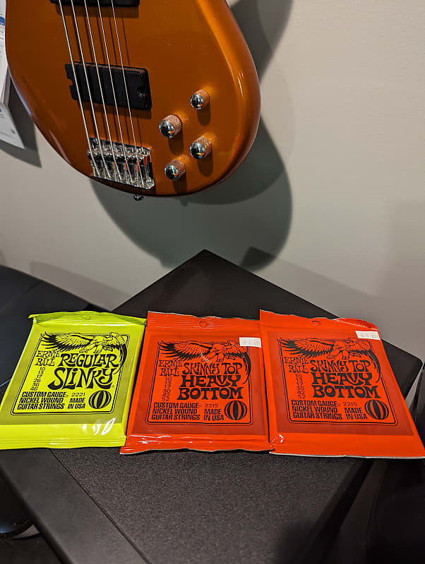 Ernie Ball (Lot of 3) Regular Slinky & Skinny Top Heavy | Reverb