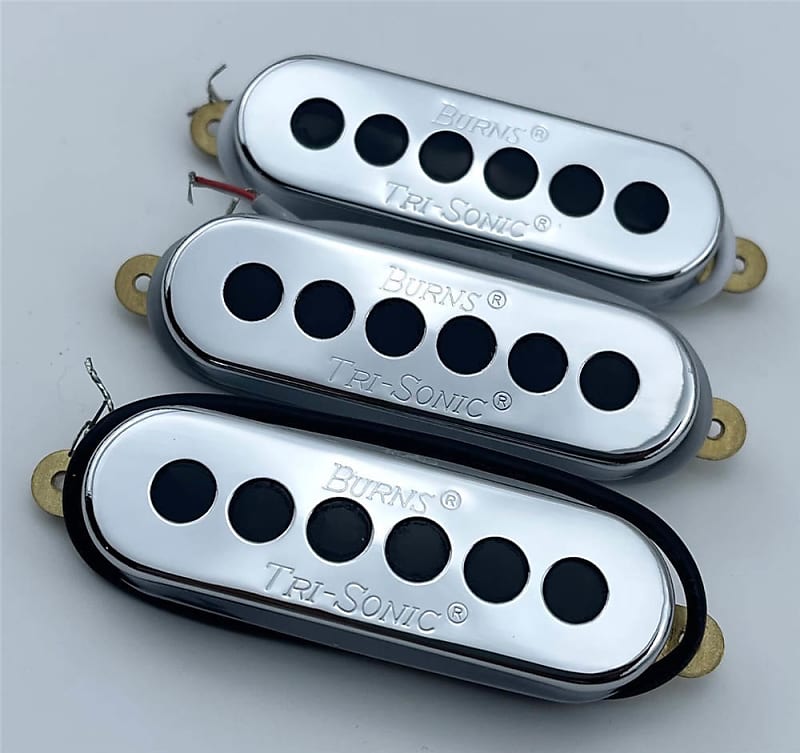 Burns Alnico V Tri-Sonic Single Coil Pickup Set Neck Middle | Reverb