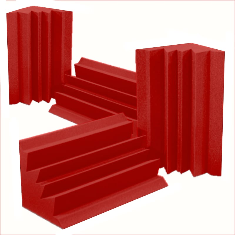 Bass Trap 4 pack RED Acoustic Foam Corner Broadband | Reverb UK