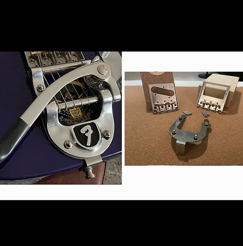 BIGSBY F Logo For Telecaster WITH VIBRAMATE SET! 2 BRIDGES! | Reverb